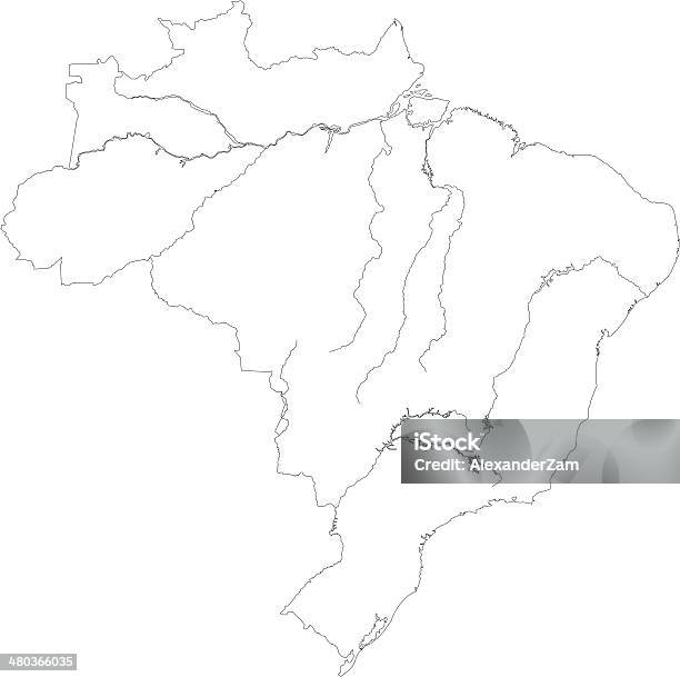 Contour Map Of Brazil向量圖形及更多亞馬遜地區圖片 亞馬遜地區 亞馬遜河 南美 Istock