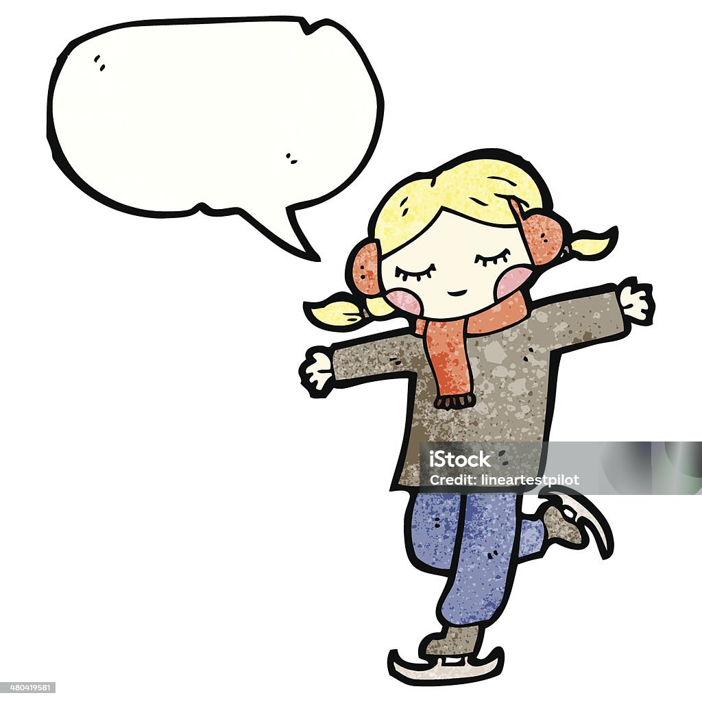 Cartoon Ice Skating Girl Stock Illustration Download Image Now Adult Bizarre Cheerful Istock