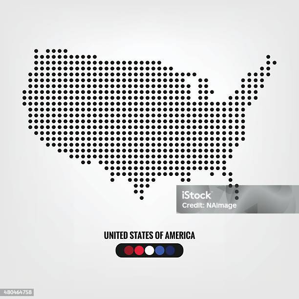 United States Of America Map Dot Vector Eps10向量圖形及更多2015年圖片 2015年 北方