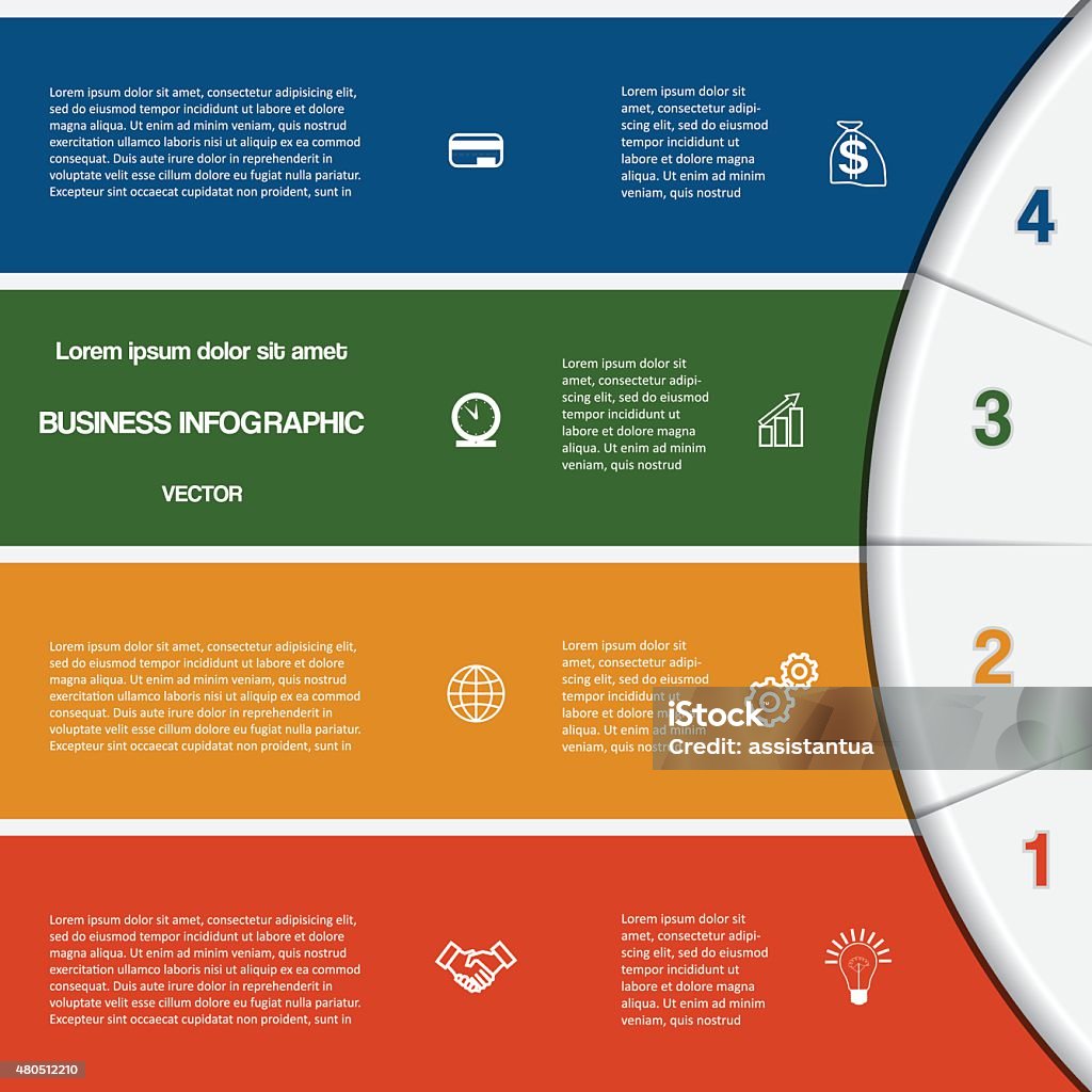 Infographic Template Mit Text Bereichen Auf Vier Positionen Stock ... Infographic Template Mit Text Bereichen Auf Vier Positionen Stock ...