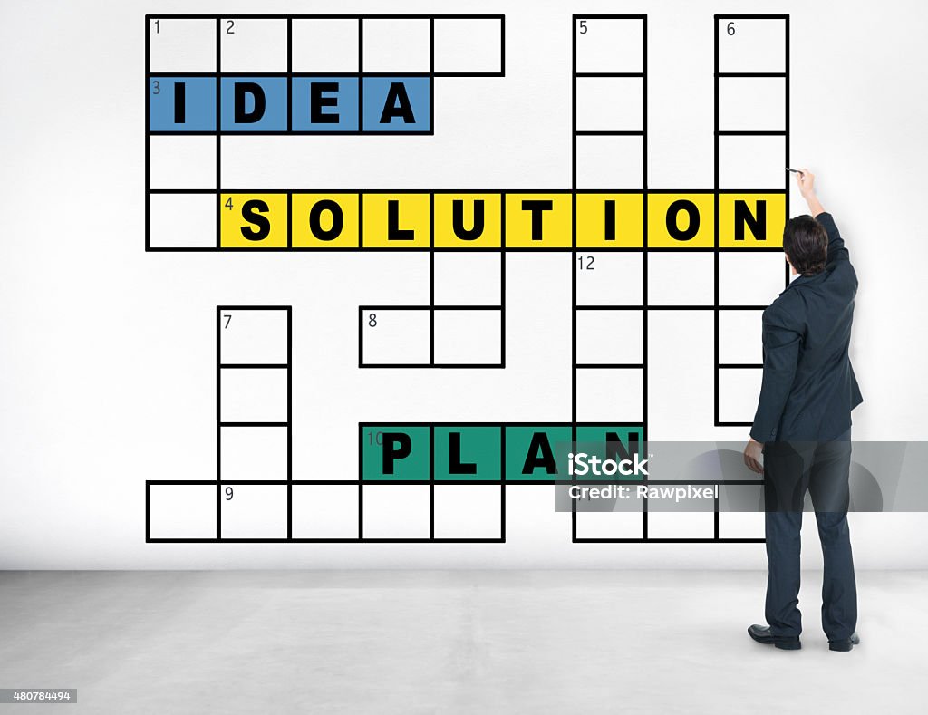 Solution Ideas Plan Solving Result Crossword Concept Stock Photo ... Solution Ideas Plan Solving Result Crossword Concept Stock Photo ...