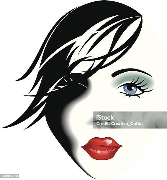 Woman Face C 기이함에 대한 스톡 벡터 아트 및 기타 이미지 기이함 립스틱 벡터 Istock