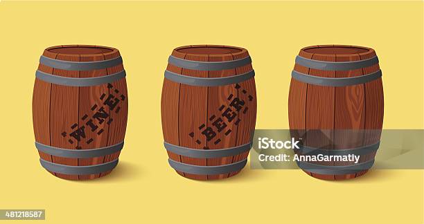Tong Tong Kayu Untuk Anggur Atau Bir Ilustrasi Stok Unduh Gambar