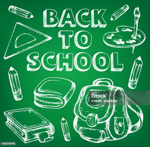 Back To School 신선한 이미지를 7 2015년에 대한 스톡 벡터 아트 및 기타 이미지 2015년 가방 교과서