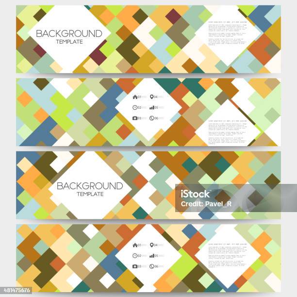 Koleksi Spanduk Web Tata Letak Header Abstrak Latar Belakang Berwarna