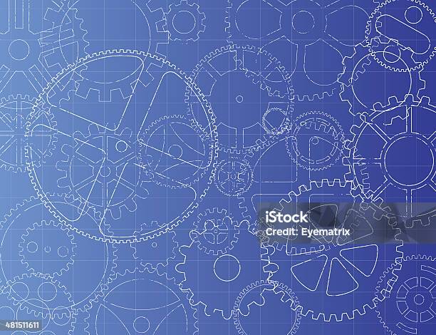 Gears 청사진 기어 기계 부분에 대한 스톡 벡터 아트 및 기타 이미지 기어 기계 부분 청사진 그리기 Istock