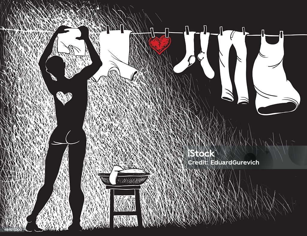Laundry Day Stock Illustration Download Image Now 2015 Beauty