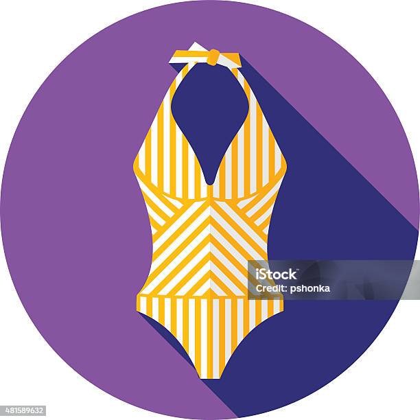Swimsuit 평편 아이콘크기 긴 Shadow 2015년에 대한 스톡 벡터 아트 및 기타 이미지 2015년 관능 드레스