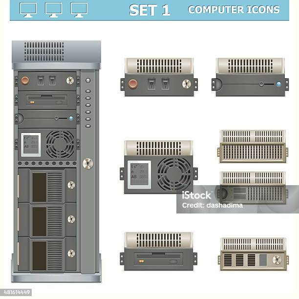 Vector Computer Icons Set 1向量圖形及更多中央處理器圖片 中央處理器 中央部分 互聯網 Istock