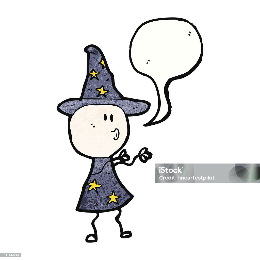 Cartoon Wizard Casting Spell Stock Illustration Download Image Now