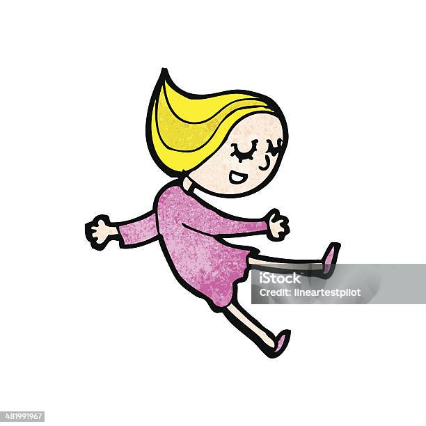 Happy Blond Girl Cartoon Stock Illustration Download Image Now Adult Bizarre Blond Hair