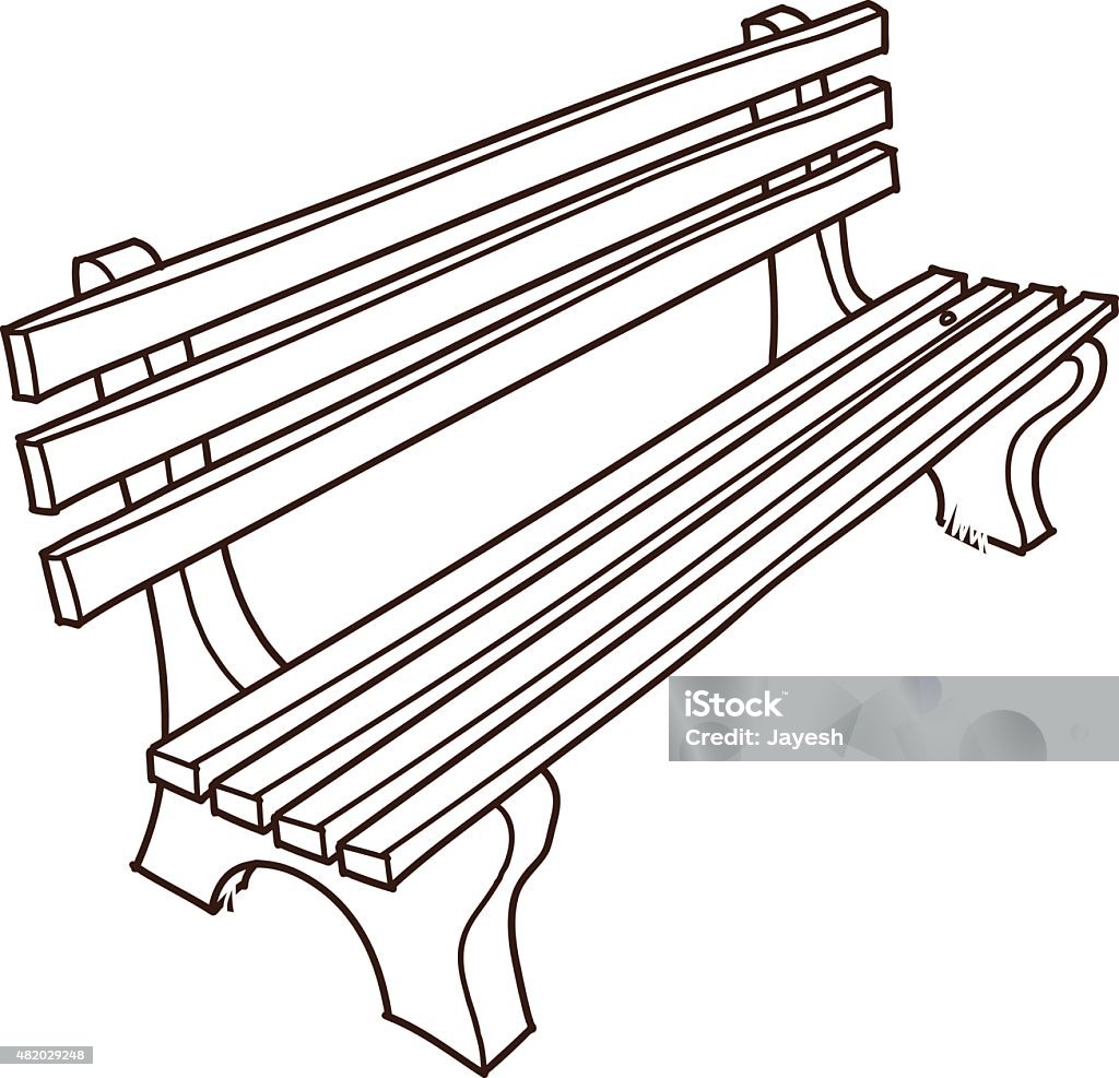 Park Bench Drawing Stock Illustration Download Image Now Bench