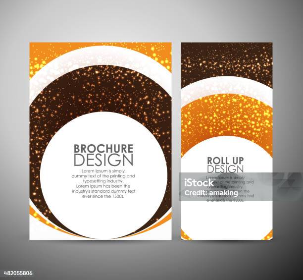 Lingkaran Abstrak Latar Belakang Brosur Desain Bisnis Template Atau