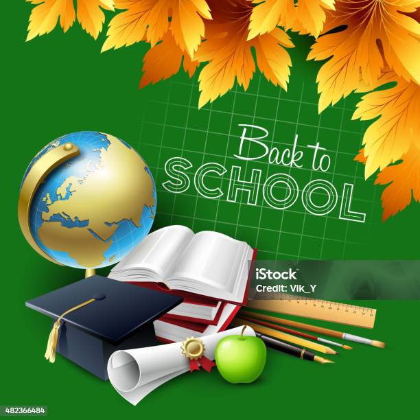 Welcome Back To School Vector Illustration向量圖形及更多2015年圖片 2015年