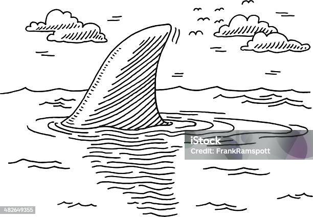 Gambar Laut Sirip Hiu Ilustrasi Stok Unduh Gambar Sekarang Sirip