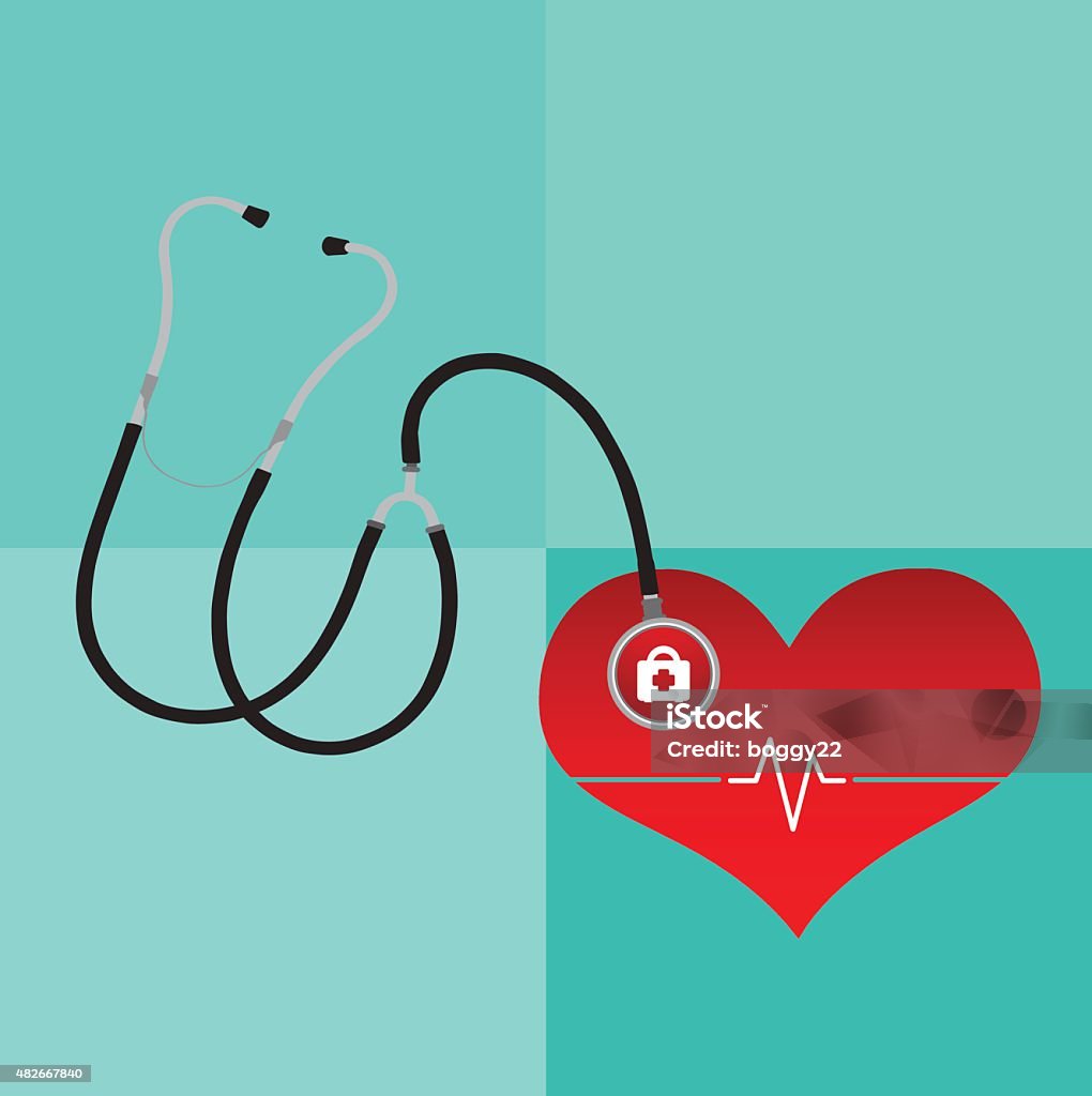 Heart And Stethoscope Stock Illustration Download Image Now 2015