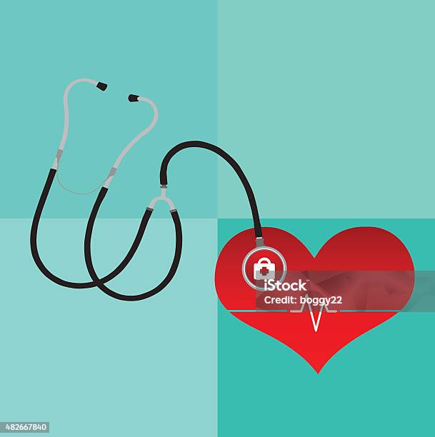 Heart And Stethoscope向量圖形及更多2015年圖片 2015年 健保和醫療 各種病症 Istock