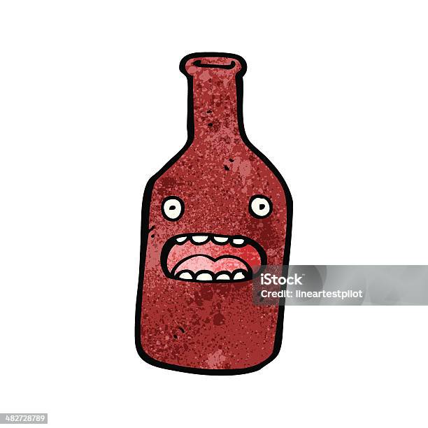 Comic Rote Flasche Wein Stock Vektor Art Und Mehr Bilder Von Bizarr