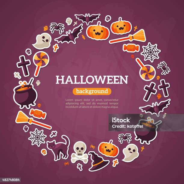 Halloween Concept Flat Icons Arrange In The Circle Frame向量圖形及更多2015年圖片 ... Halloween Concept Flat Icons Arrange In The Circle Frame向量圖形及更多2015年圖片 ...