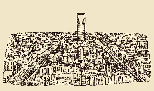 Riyadh Skyline Engraved Vector Hand Drawn Sketch Stock Illustration ... Riyadh Skyline Engraved Vector Hand Drawn Sketch Stock Illustration ...
