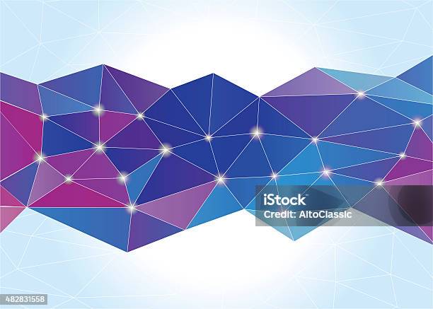 Abstract Polygon Background向量圖形及更多建築業圖片 建築業 結晶 2015年 Istock