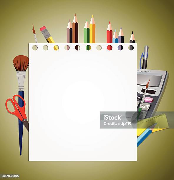 Back To School 배경 2015년에 대한 스톡 벡터 아트 및 기타 이미지 2015년 교육 눈금자 Istock