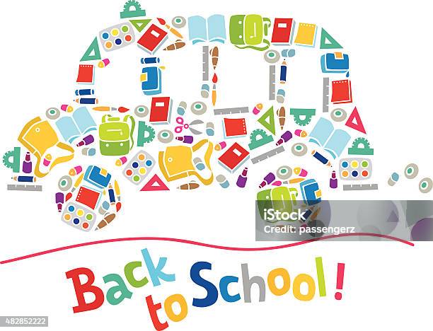 Back To School Design Template 2015년에 대한 스톡 벡터 아트 및 기타 이미지 2015년 가방
