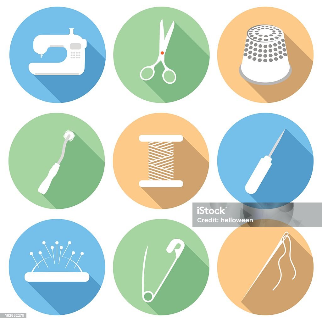 Vector Illustration Of Sewing Icon Set Stock Illustration Download
