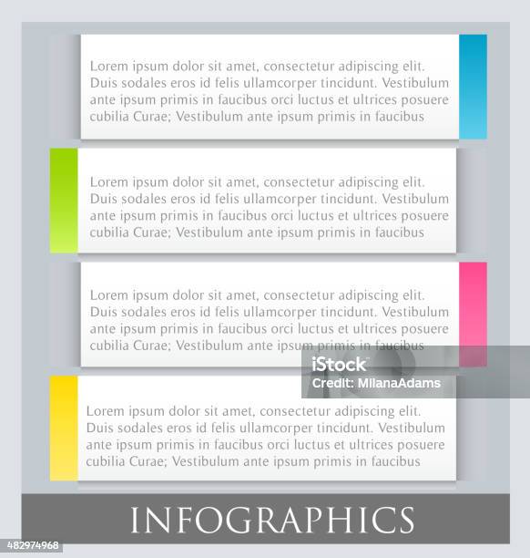 Modern Infographic Colorful Design Template Vector Illustration向量圖形及更多