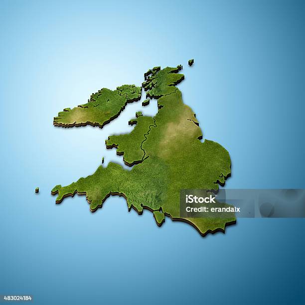 3 D 지도를 Of Great Britain 3차원 형태에 대한 스톡 사진 및 기타 이미지 3차원 형태 바다 영국