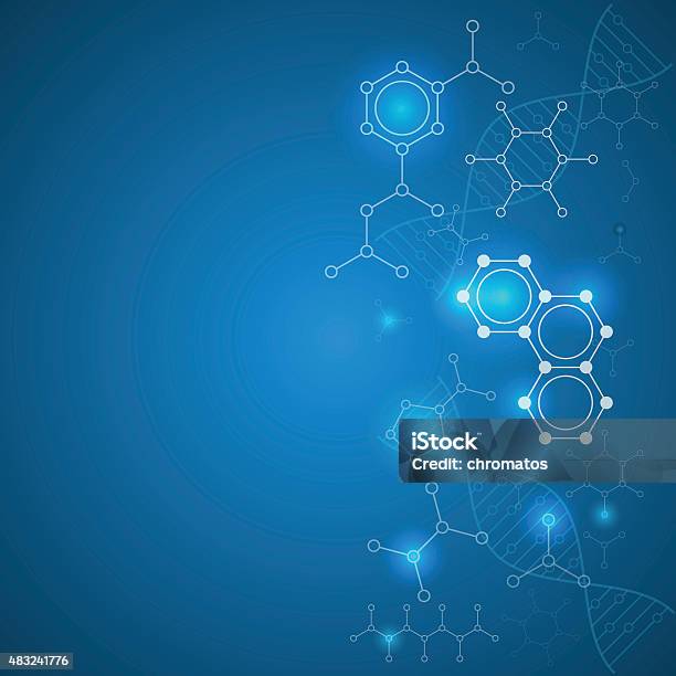 Latar Belakang Gradien Kimia Dengan Molekul Organik Dan Dna Ilustrasi