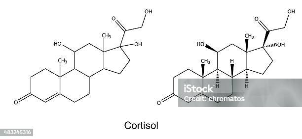 Formula Kimia Struktural Kortisol Ilustrasi Stok Unduh Gambar