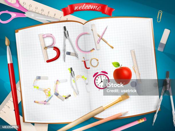 Back To School 배경기술 Eps 1 2015년에 대한 스톡 벡터 아트 및 기타 이미지 2015년 개인 장식품