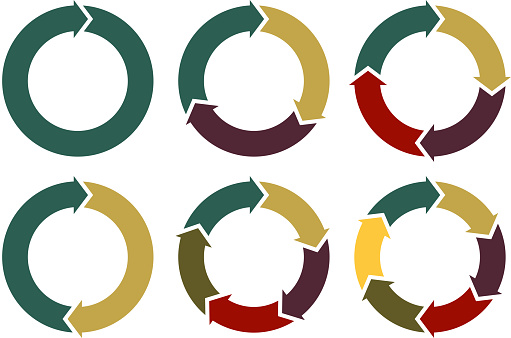 Vector Circle Arrows For Infographic向量圖形及更多箭頭符號圖片 箭頭符號 藍色 週期 概念