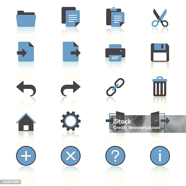 Application Toolbar Flat With Reflection Icons Stock Illustration ... Application Toolbar Flat With Reflection Icons Stock Illustration ...
