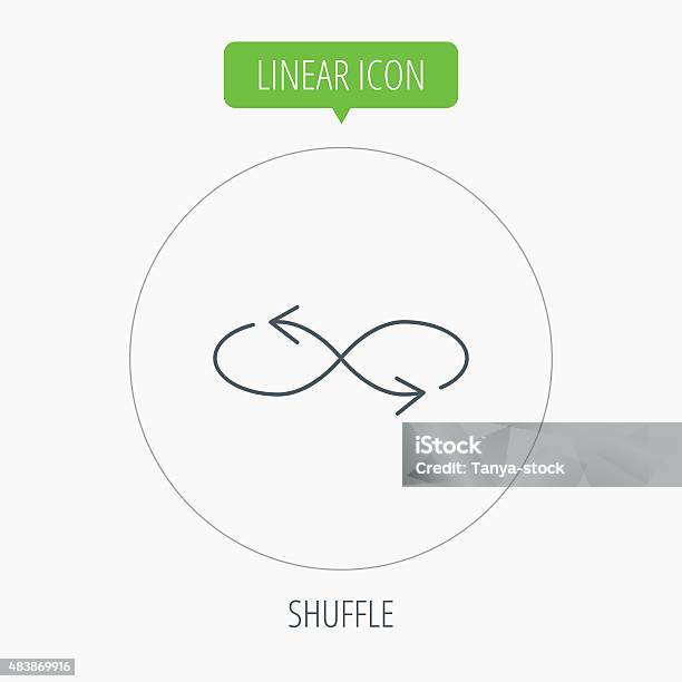 Shuffle Icon Mixed Arrows Sign Stock Illustration Download Image Now