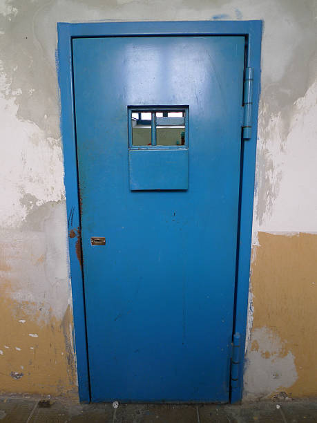 Free Stock Photo of Blue industrial doors with high voltage danger ...