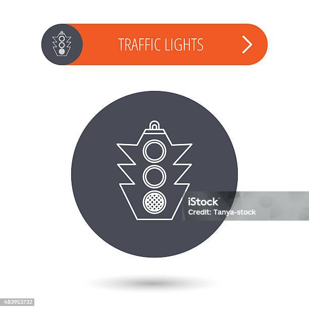 Ikon Lampu Lalu Lintas Arah Keamanan Mengatur Ilustrasi Stok Unduh