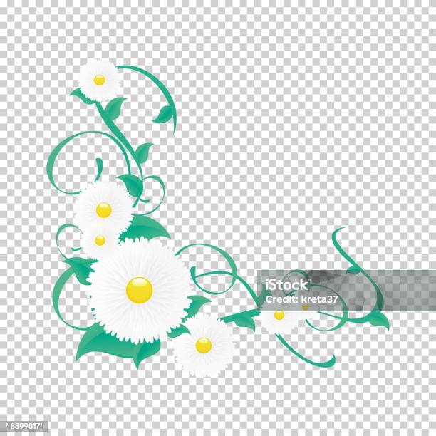 Vector Floral Vine Vignette Of Flowers And Greenery向量圖形及更多2015年圖片 Istock