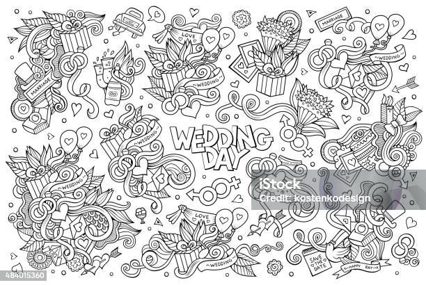 Croquis De Vecteur Dessiné Main Dessin Doodle Ensemble Dobjets Vecteurs