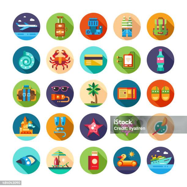 Satz Von Flachen Designküste Reisen Urlaub Symbole Und Infografiken ... Satz Von Flachen Designküste Reisen Urlaub Symbole Und Infografiken ...