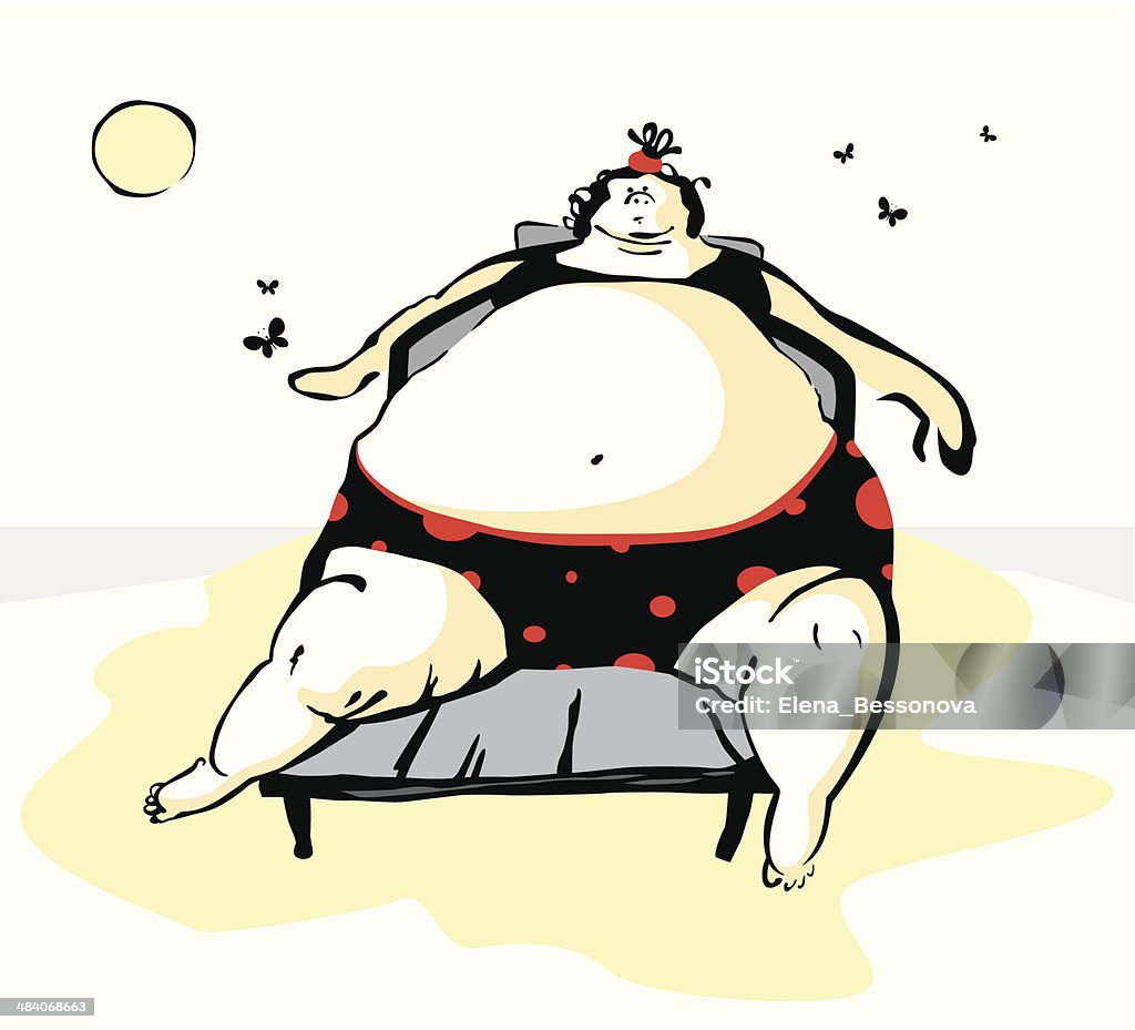 The Huge Woman Stock Illustration Download Image Now Abdomen Adult