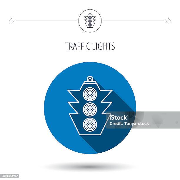 Ikon Lampu Lalu Lintas Arah Keamanan Mengatur Ilustrasi Stok Unduh
