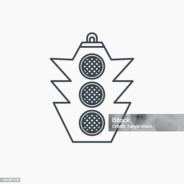 Ikon Lampu Lalu Lintas Arah Keamanan Mengatur Ilustrasi Stok Unduh