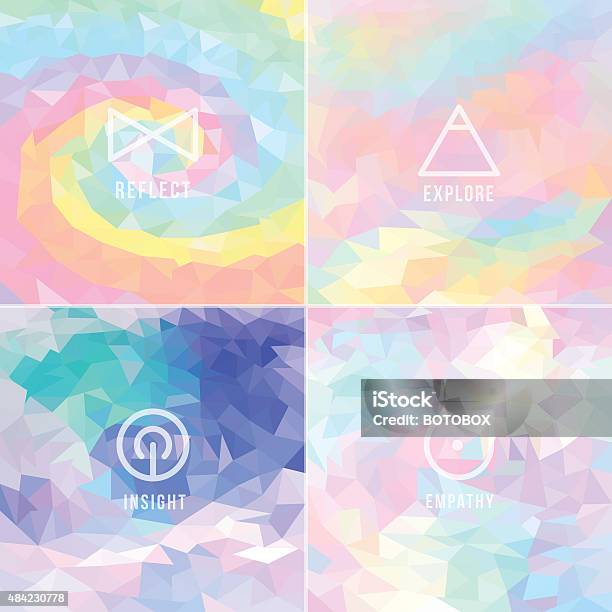 Sweet Wallpaper Low Poly Style向量圖形及更多低面數建模圖片 低面數建模 平面圖形 幾何圖形 Istock