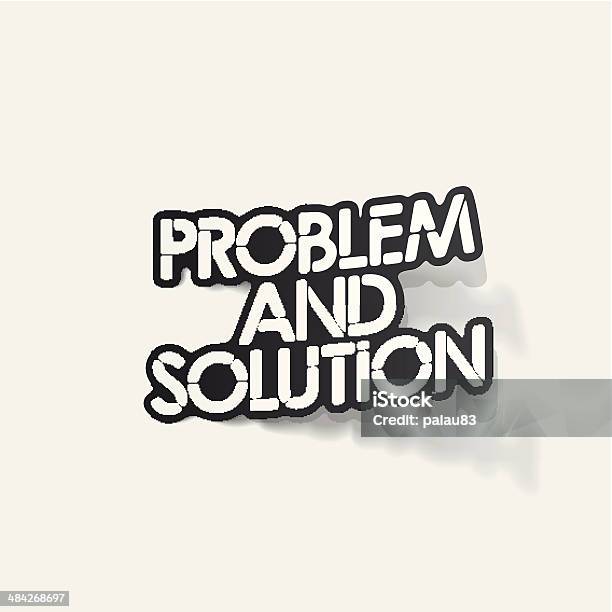 Realistic Design Element Problem And Solution向量圖形及更多互聯網圖片 互聯網 單字詞