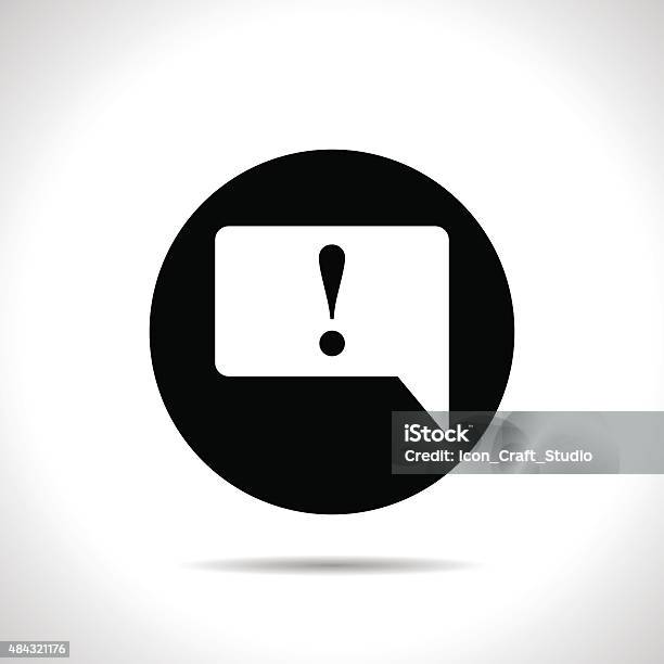 Icon Of Speech Bubble With Exclamation Mark Vector Illustration向量圖形及更多