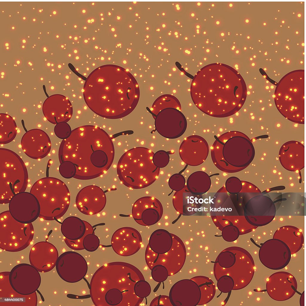 Ilustración De Textura Abstracto De La Imagen Con Cerezas Y Más
