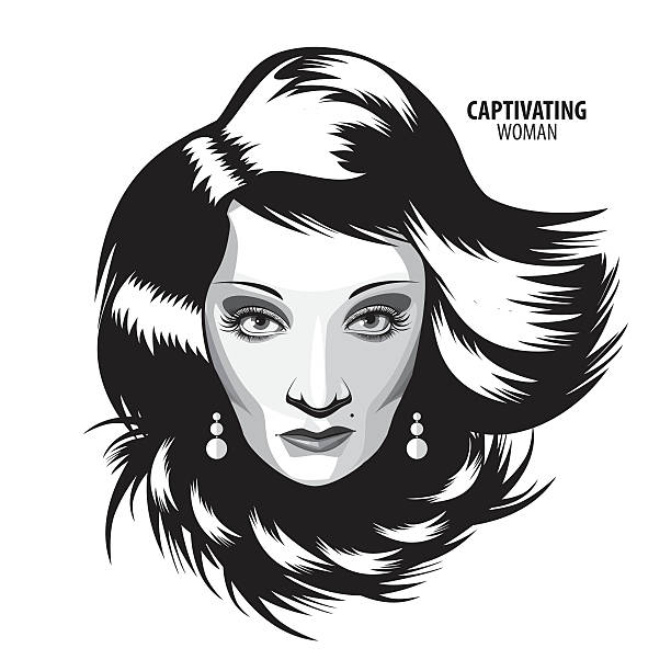 Dramatic Black And White Portrait Stock Vectors Istock