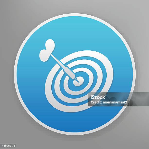 Dart Design On Blue Button Backgroundvector Stock Illustration Download Image Now Blue